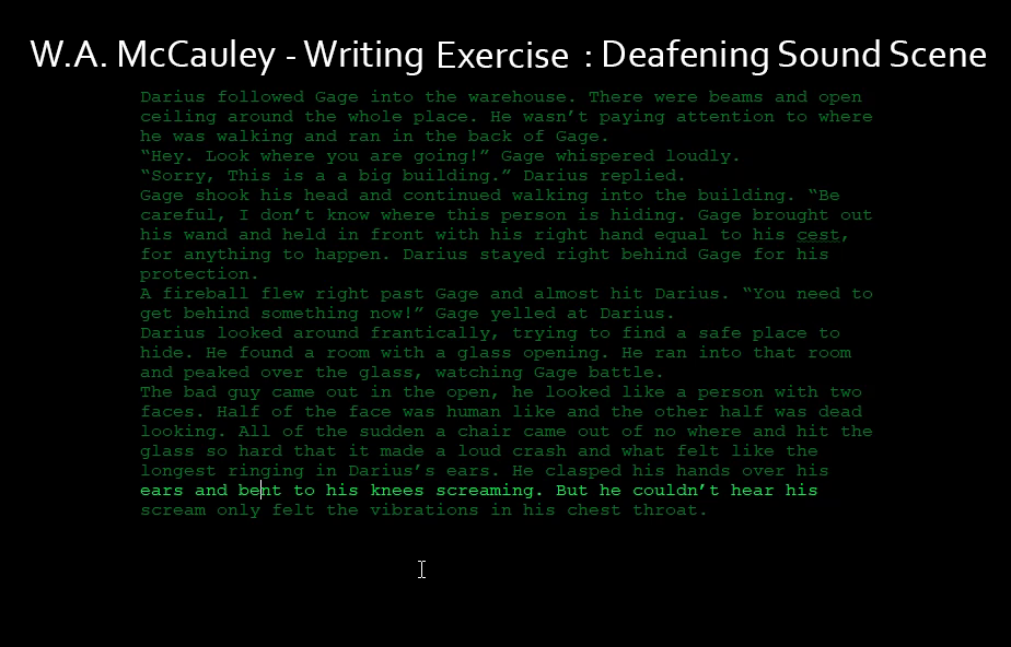 Writing Exercise: Deafening Sound for a Character #Scene #amwriting - W ...